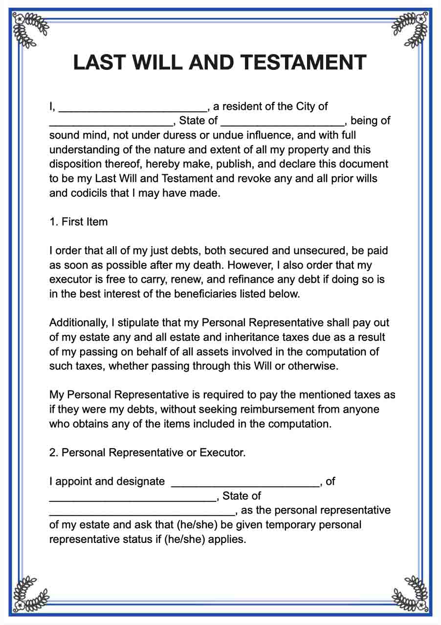 Documentify Generate Last Will Testament Documentify Generate Last Will Testament